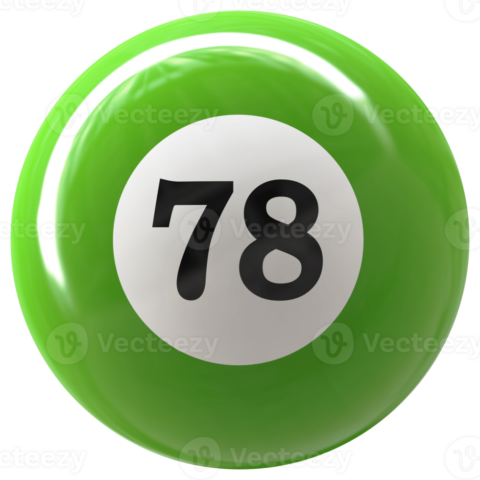 78 number 3d ball green 36307226 PNG