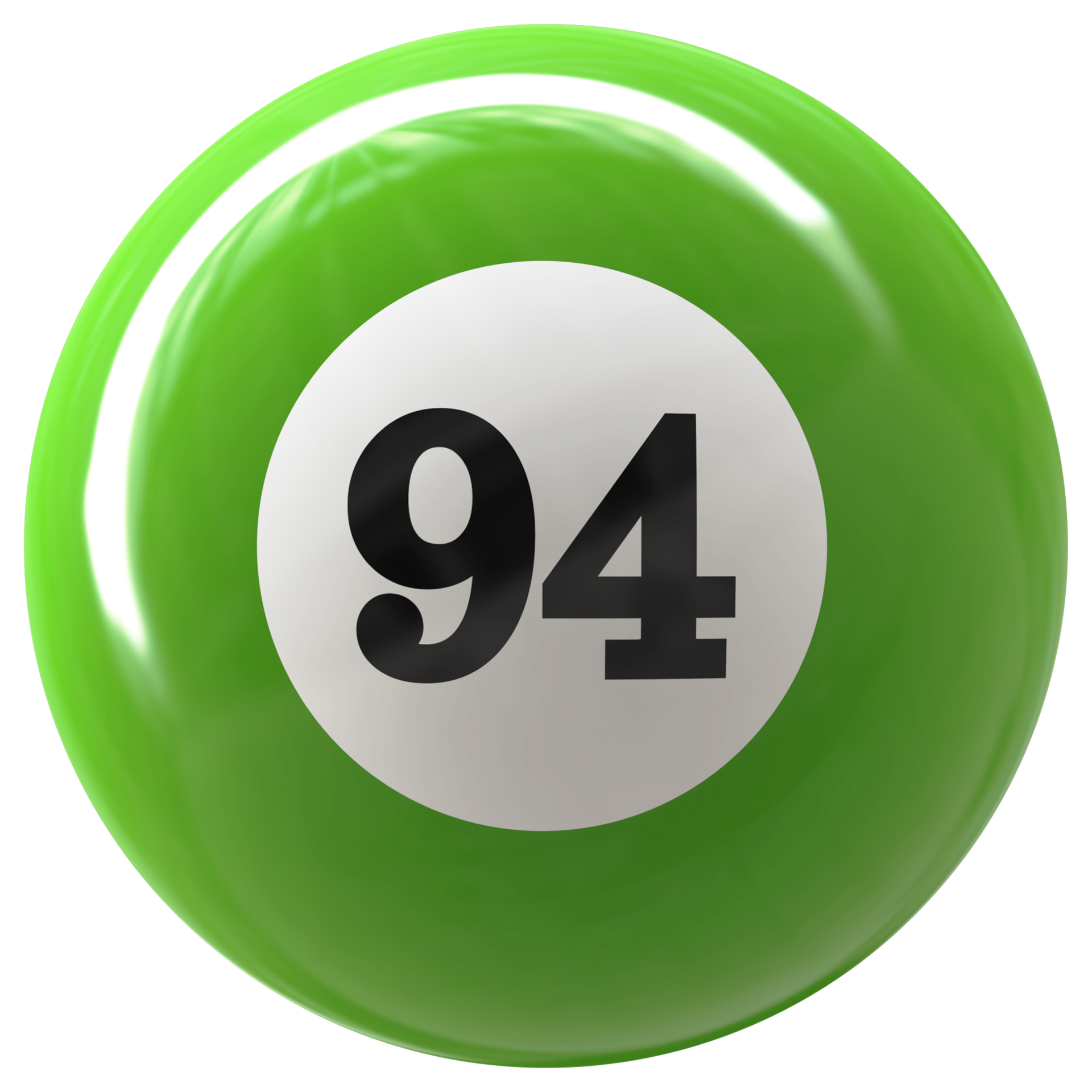 94 number 3d ball green 36307379 PNG
