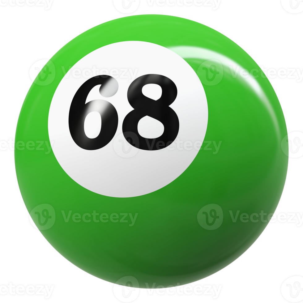 68 number 3d ball green 36307405 PNG