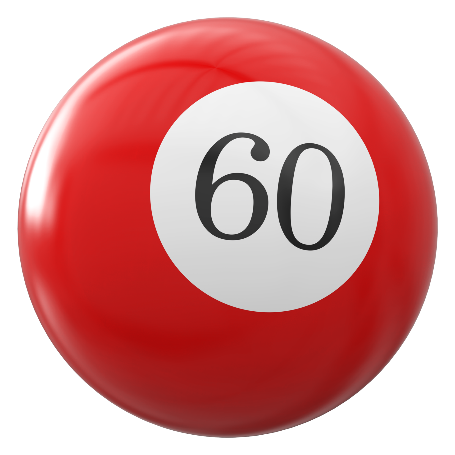 60 Number 3d Ball Red 36307799 PNG 60-number-3d-ball-red-36307799-png