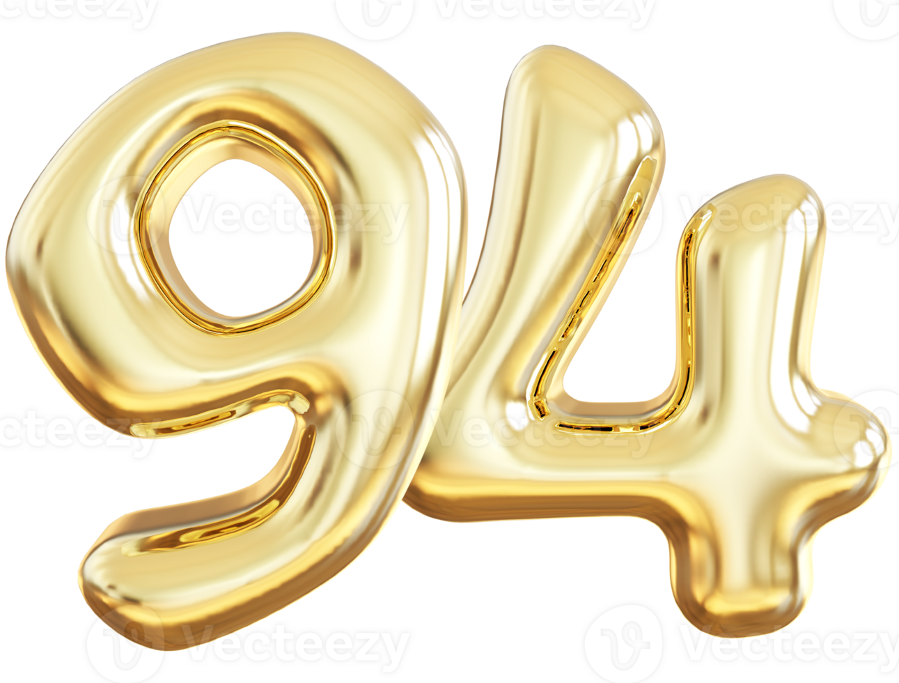 Gold 3d number 94 36308254 PNG