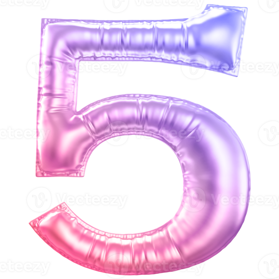 Bubble gradient number 5 36308437 PNG