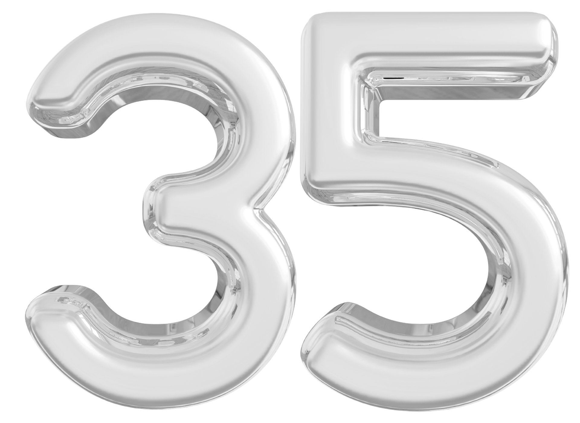 plata 3d número 35 36308772 PNG