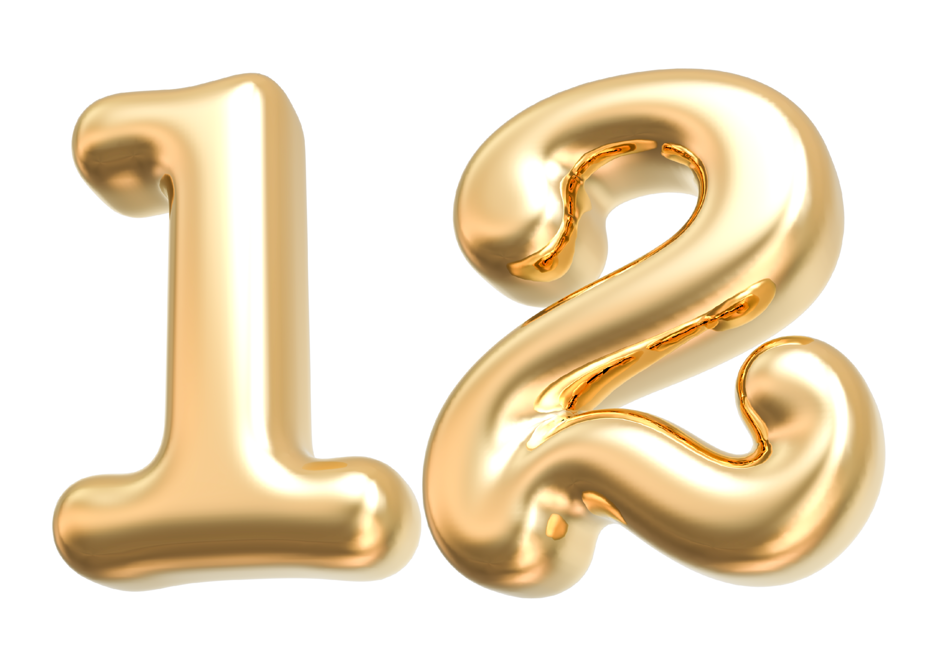 oro 3d número 12 36309082 PNG
