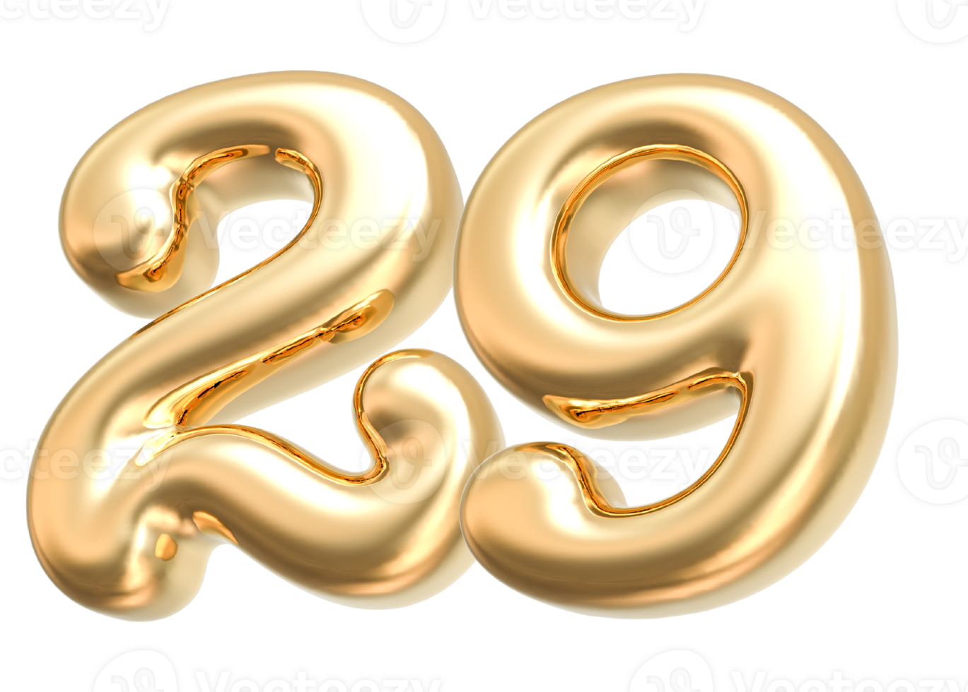 Gold 3d Number 29 36309243 PNG