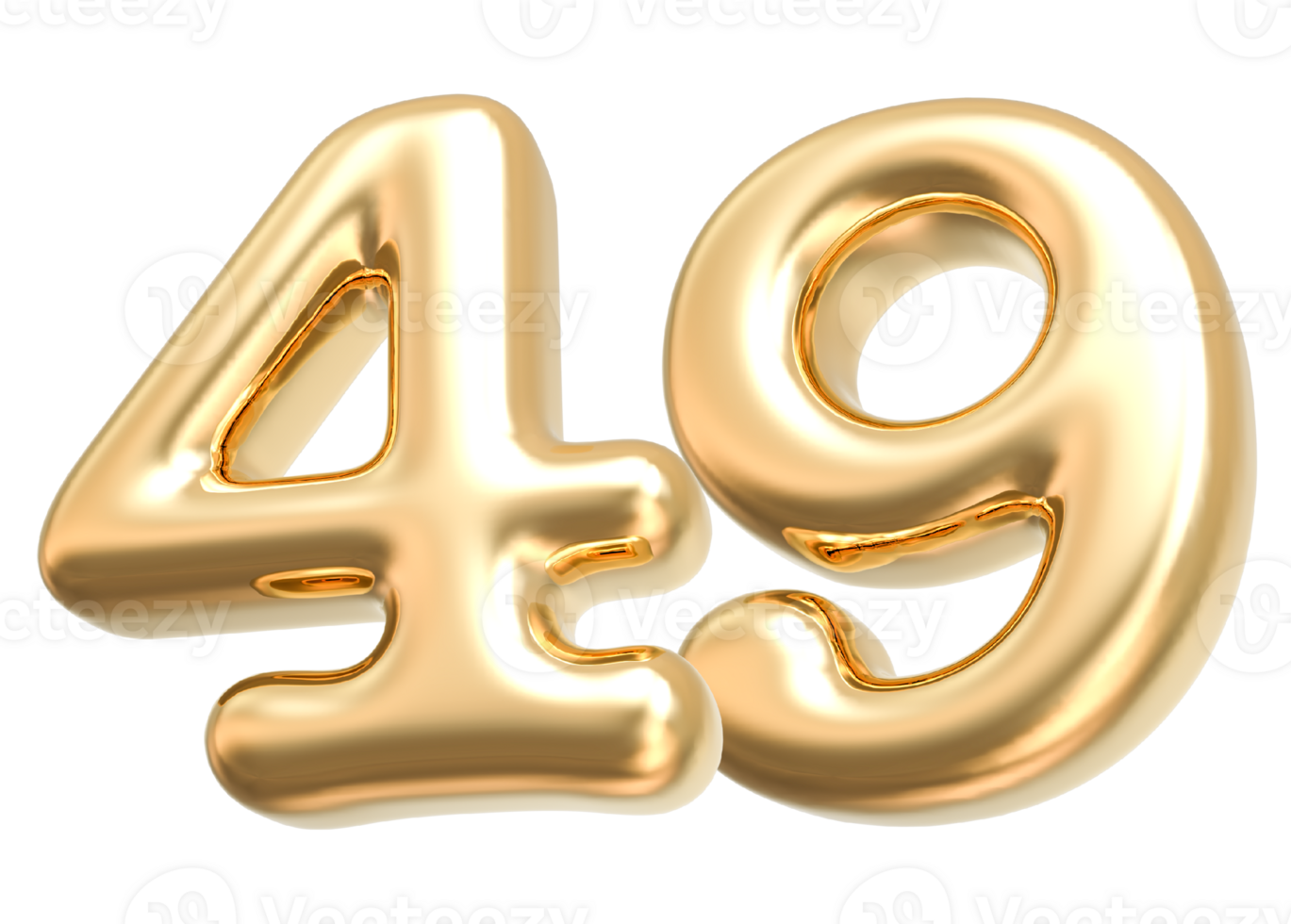 oro 3d número 49 36309275 PNG