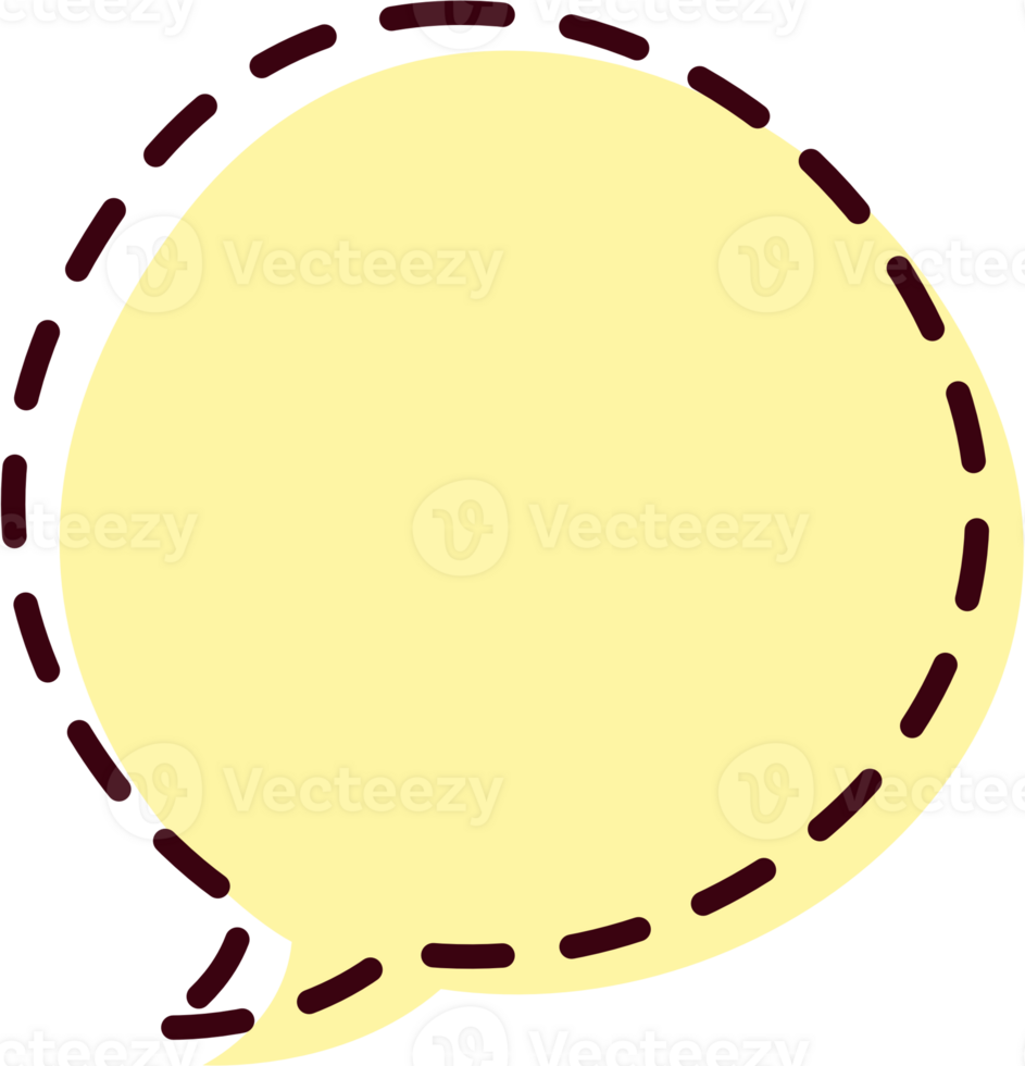 Dashed line Colorful pastel yellow color speech bubble balloon, icon ... Dashed line Colorful pastel yellow color speech bubble balloon, icon ...