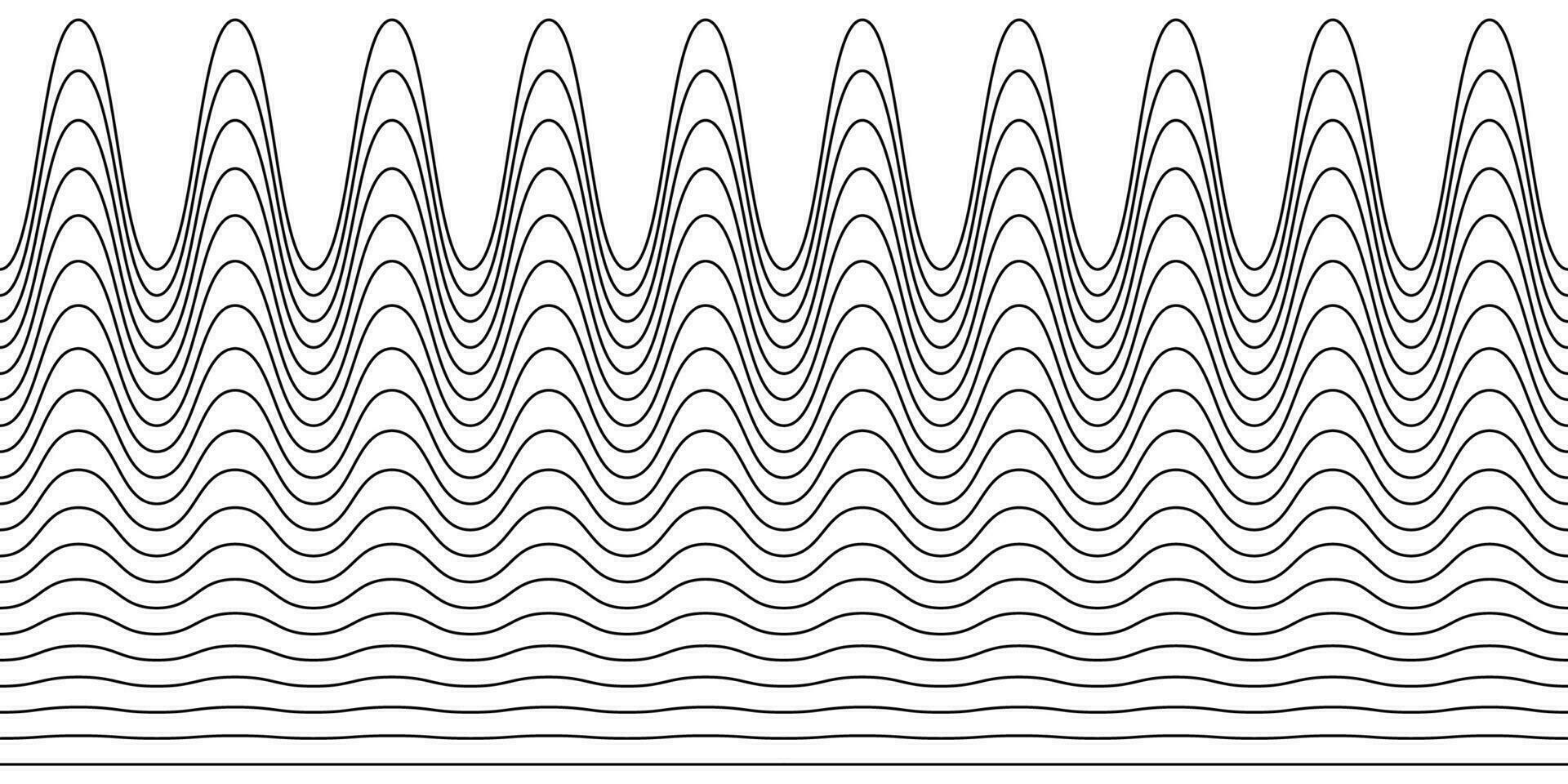 A Collection Of Wavy Zigzag Horizontal Wiggly Lines Seamless Borders And Smooth And Angular