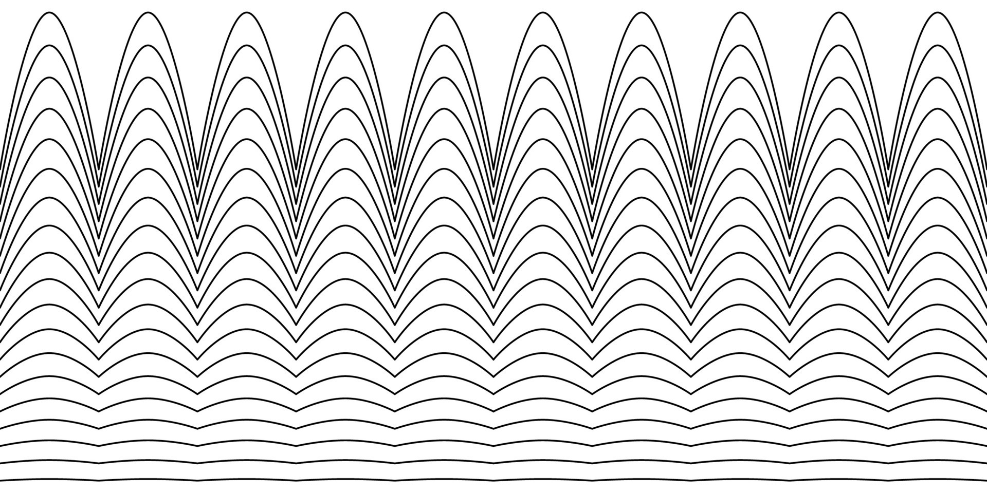 A Collection Of Wavy Zigzag Horizontal Wiggly Lines Seamless Borders And Smooth And Angular