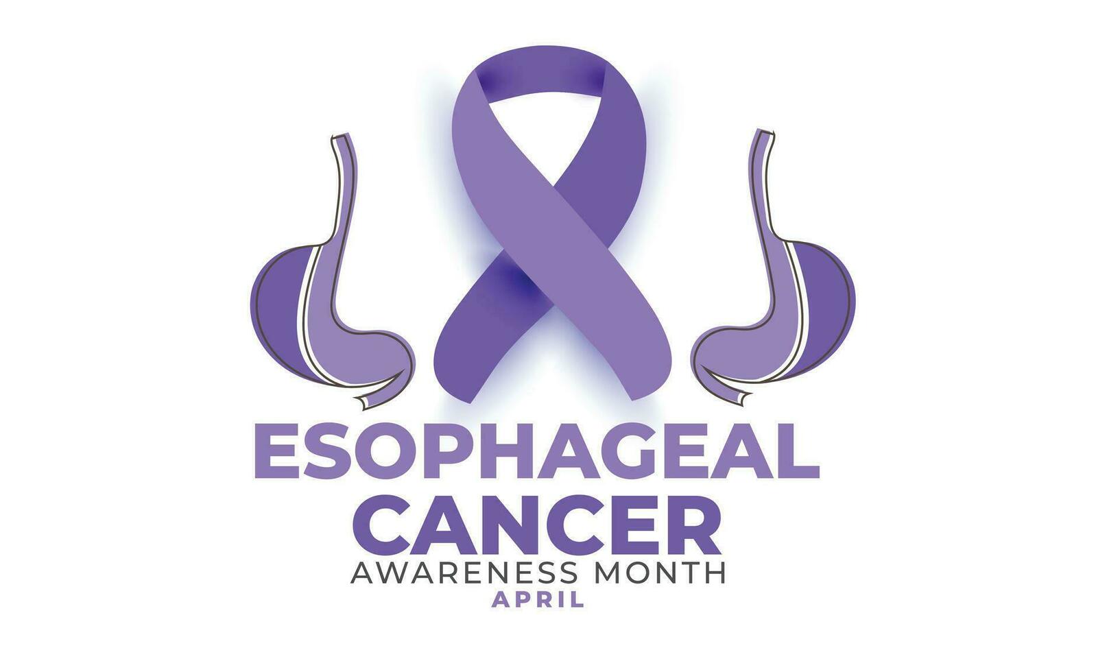 Esophageal Cancer Awareness Month Background Banner Card Poster Template Vector