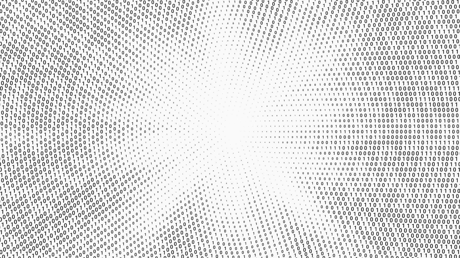 Halftone letter binary code pattern forming rays. Coding language ... Halftone letter binary code pattern forming rays. Coding language ...