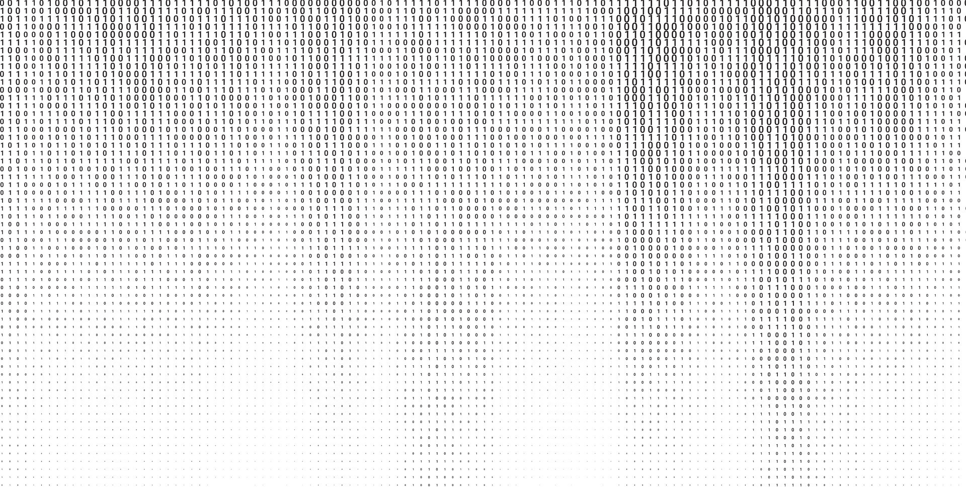 Halftone Letter Binary Code Pattern Forming Falling Ray Texture Coding Language Symbols Made
