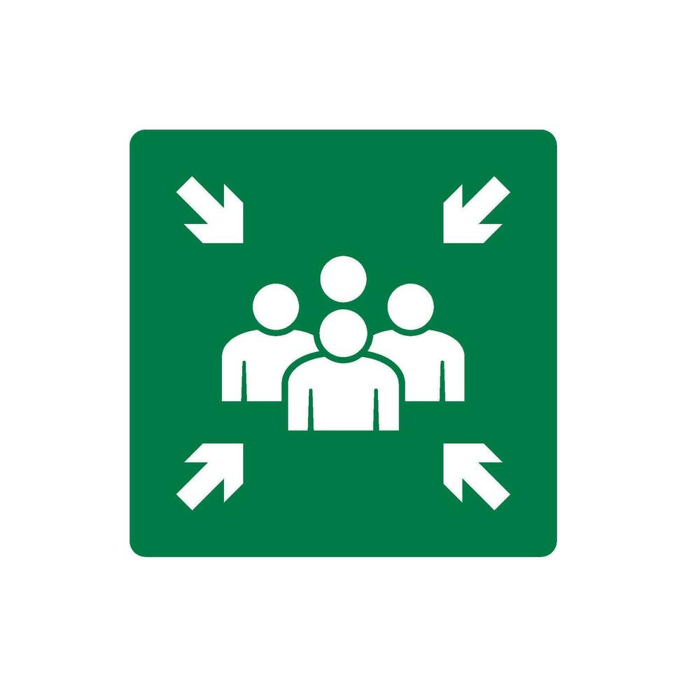 assembly point sign 36313989 Vector Art at Vecteezy