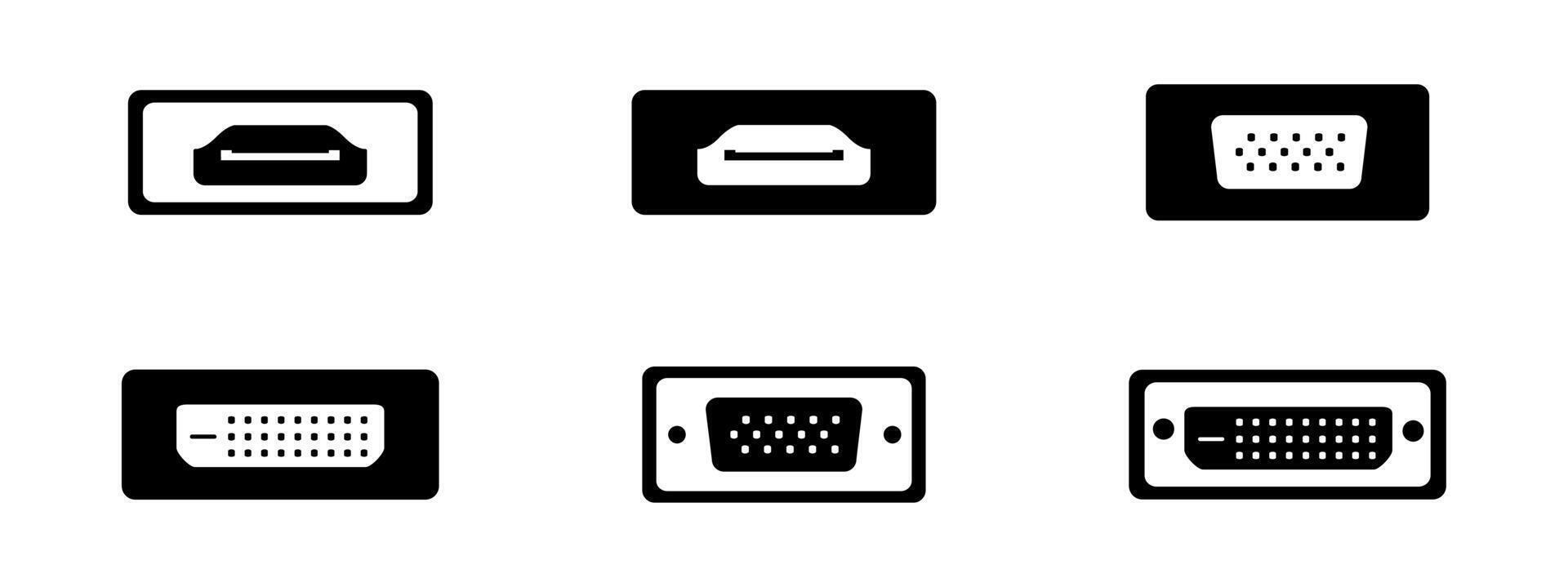 Male Female Vga Port Vector Icon Illustration 36317900 Vector Art At