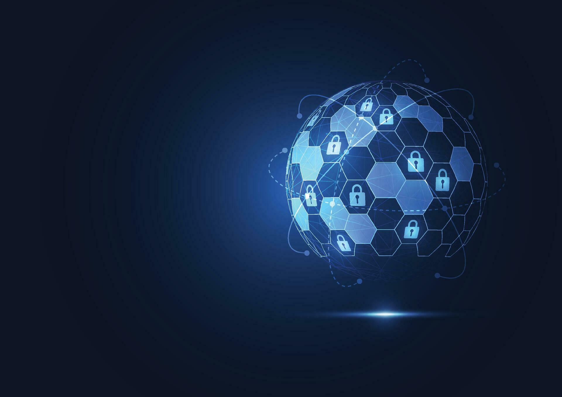 Premium security cyber digital concept. Abstract technology background ...