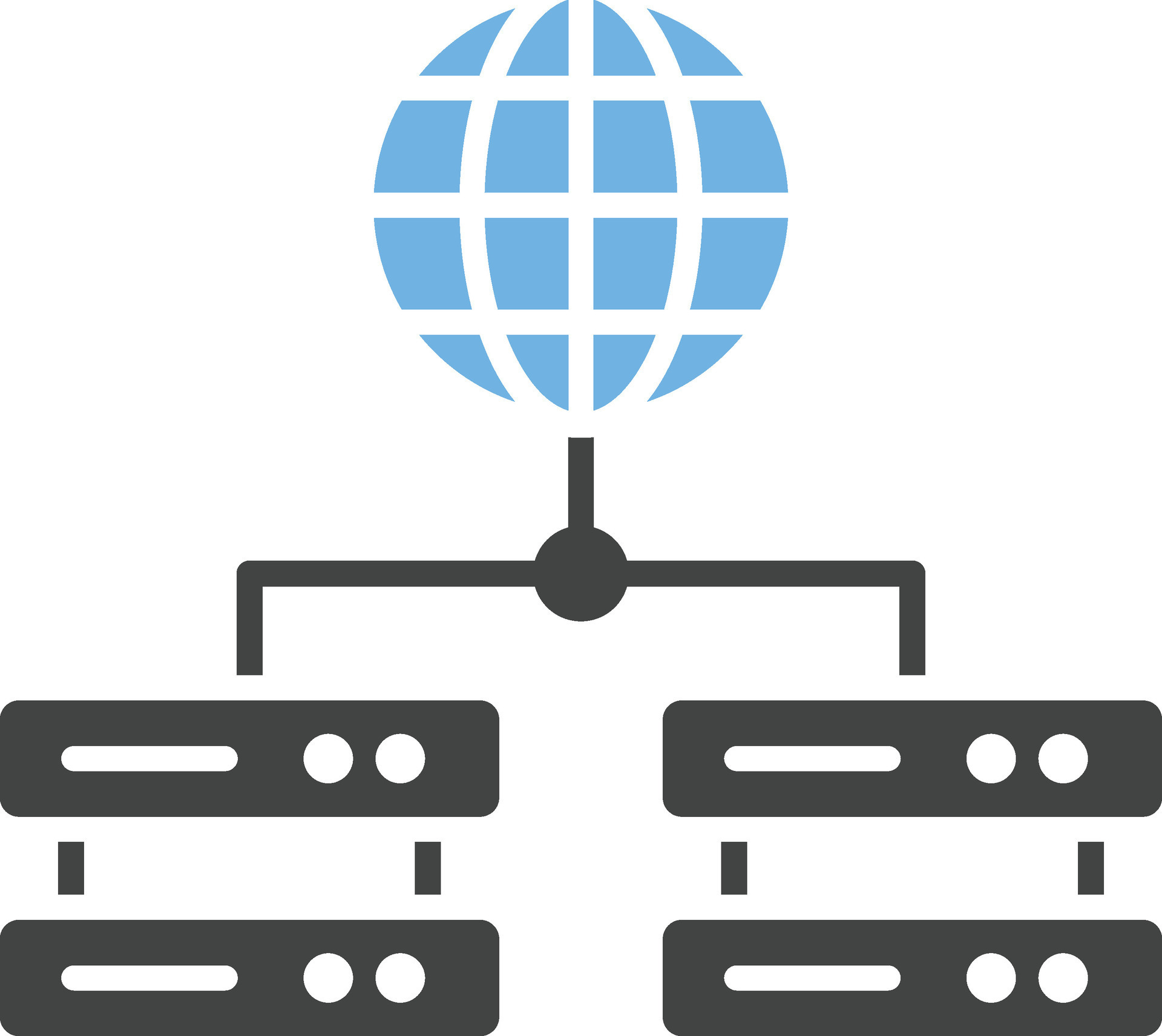 Global Servers icon vector image. 36319442 Vector Art at Vecteezy