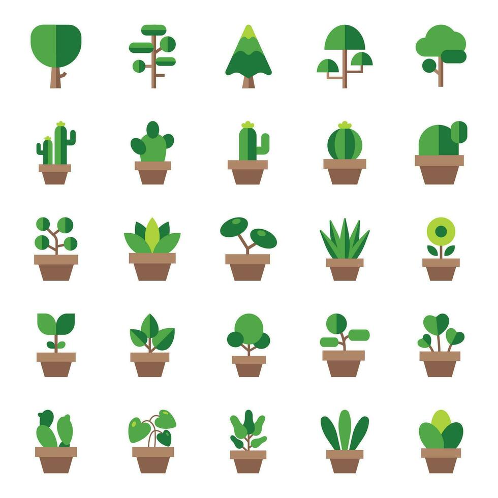 Flat Tree Element 36319477 Vector Art at Vecteezy