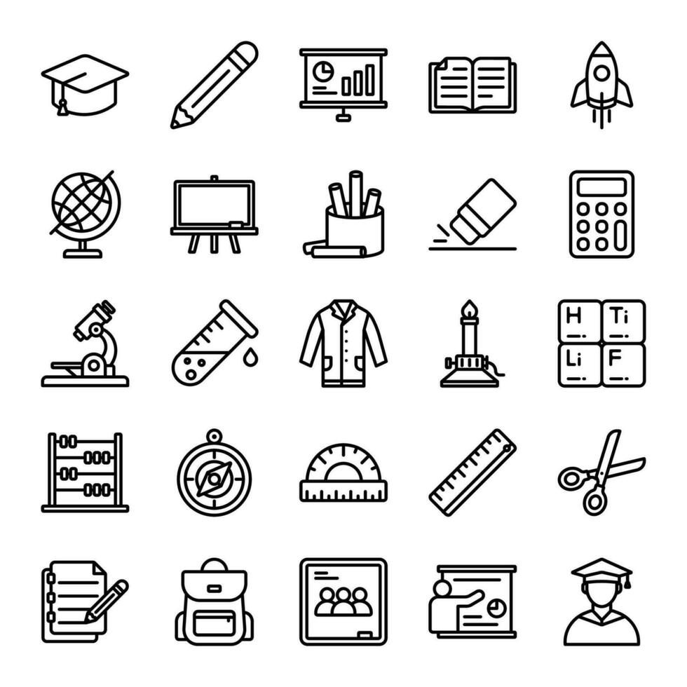 Education Line Icon 36319501 Vector Art at Vecteezy