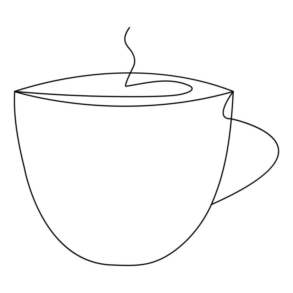 Continuous Single Line Hand Drawing Icon Of Glass Design And Outline