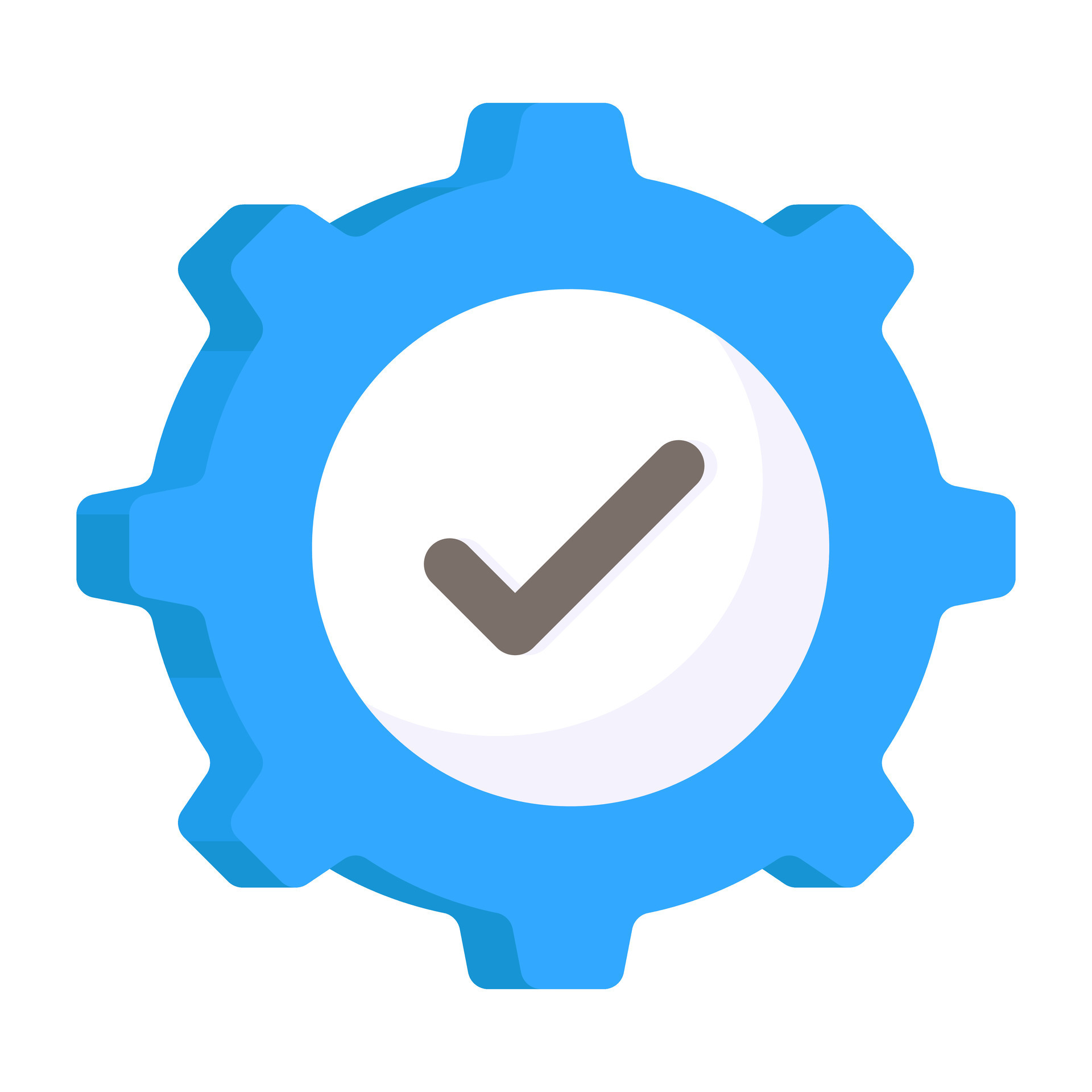 Conceptual flat design icon of verified setting 36321213 Vector Art at ...