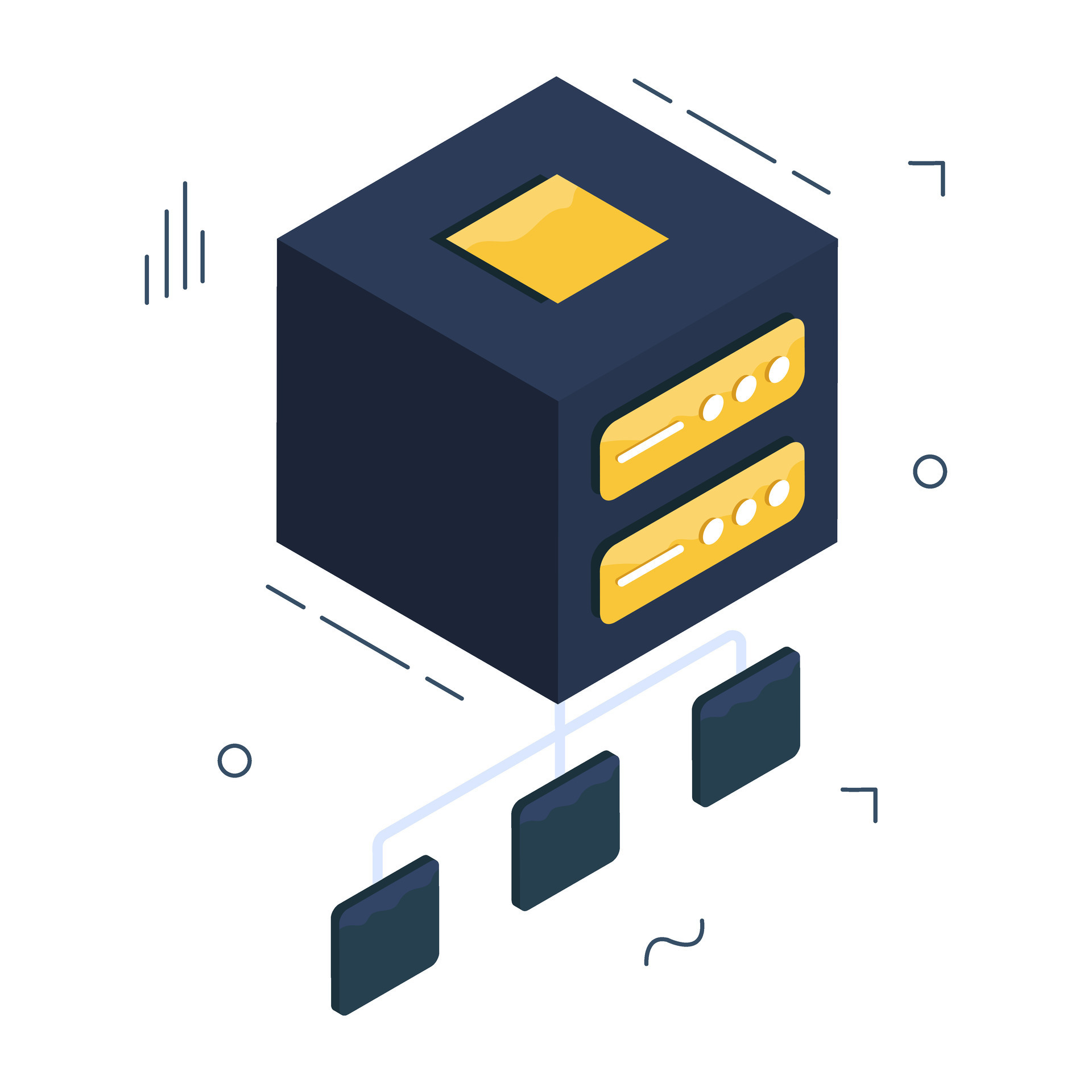 Conceptual Isometric Design Icon Of Server Network 36321566 Vector Art