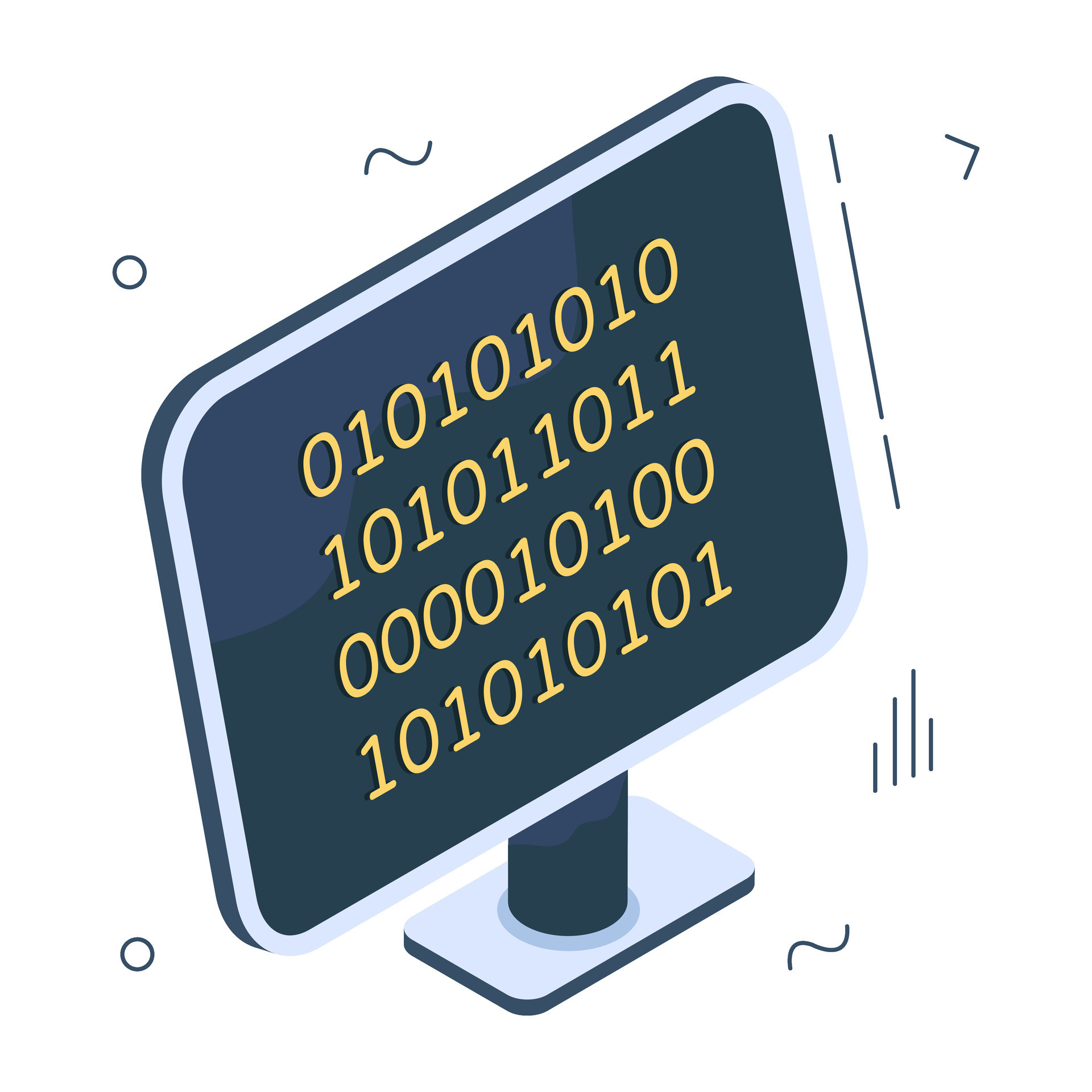 An icon design of binary code 36321961 Vector Art at Vecteezy