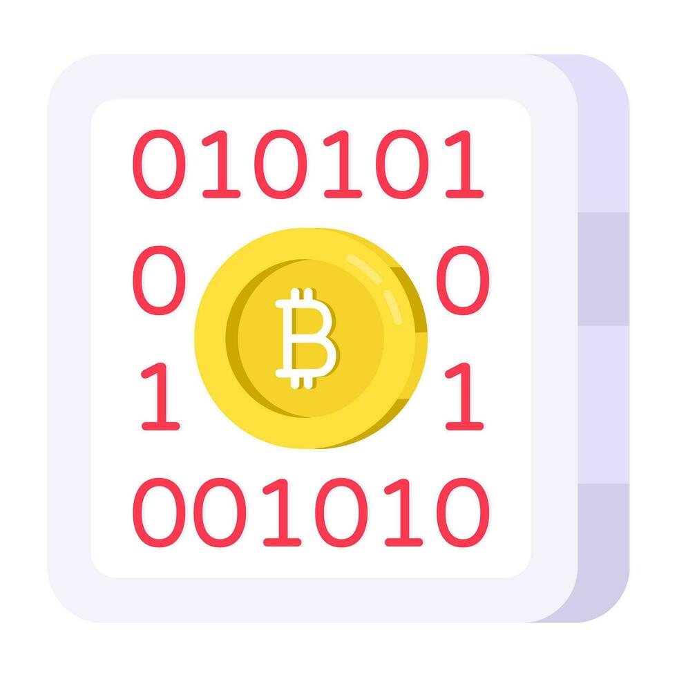 A creative design icon of btc binary data 36322001 Vector Art at Vecteezy
