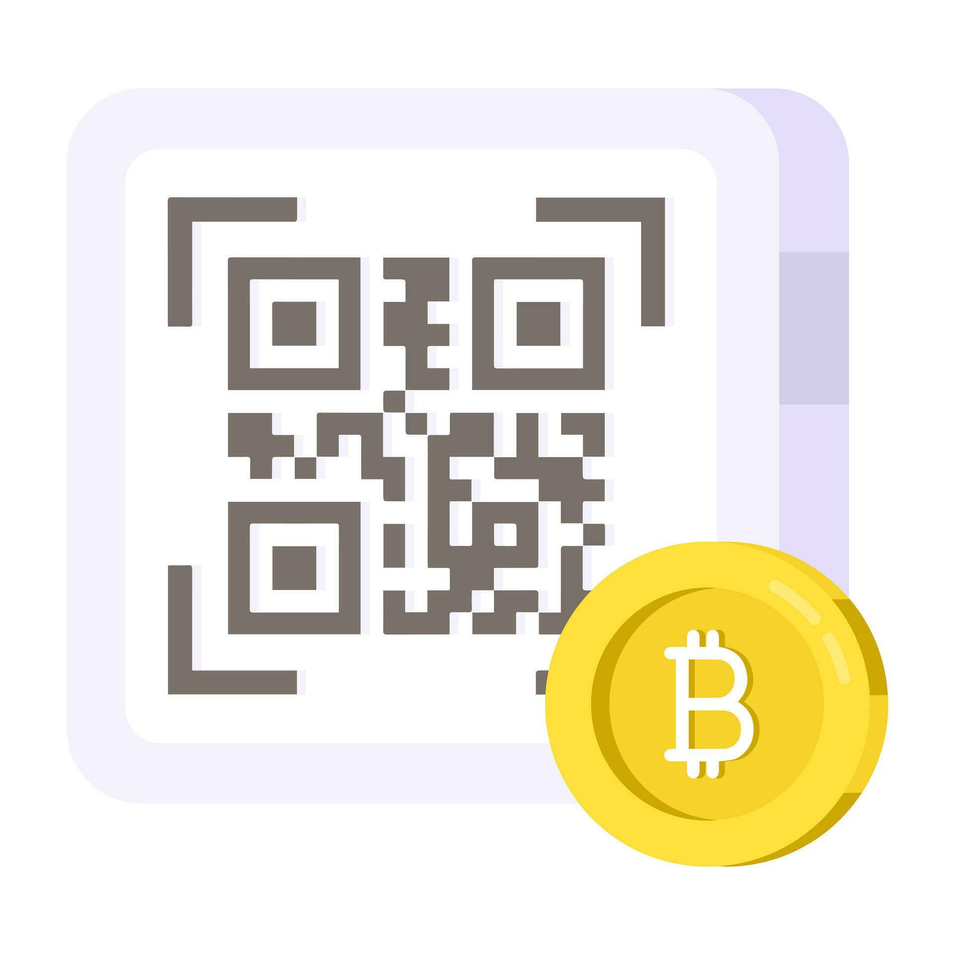 An editable design icon of bitcoin qr code 36322113 Vector Art at Vecteezy