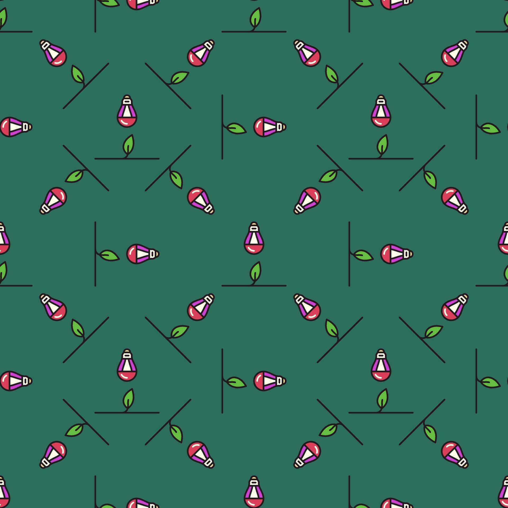 Phyto Light Bulb vector Agro Equipment colored seamless pattern 36323315 Vector Art at Vecteezy
