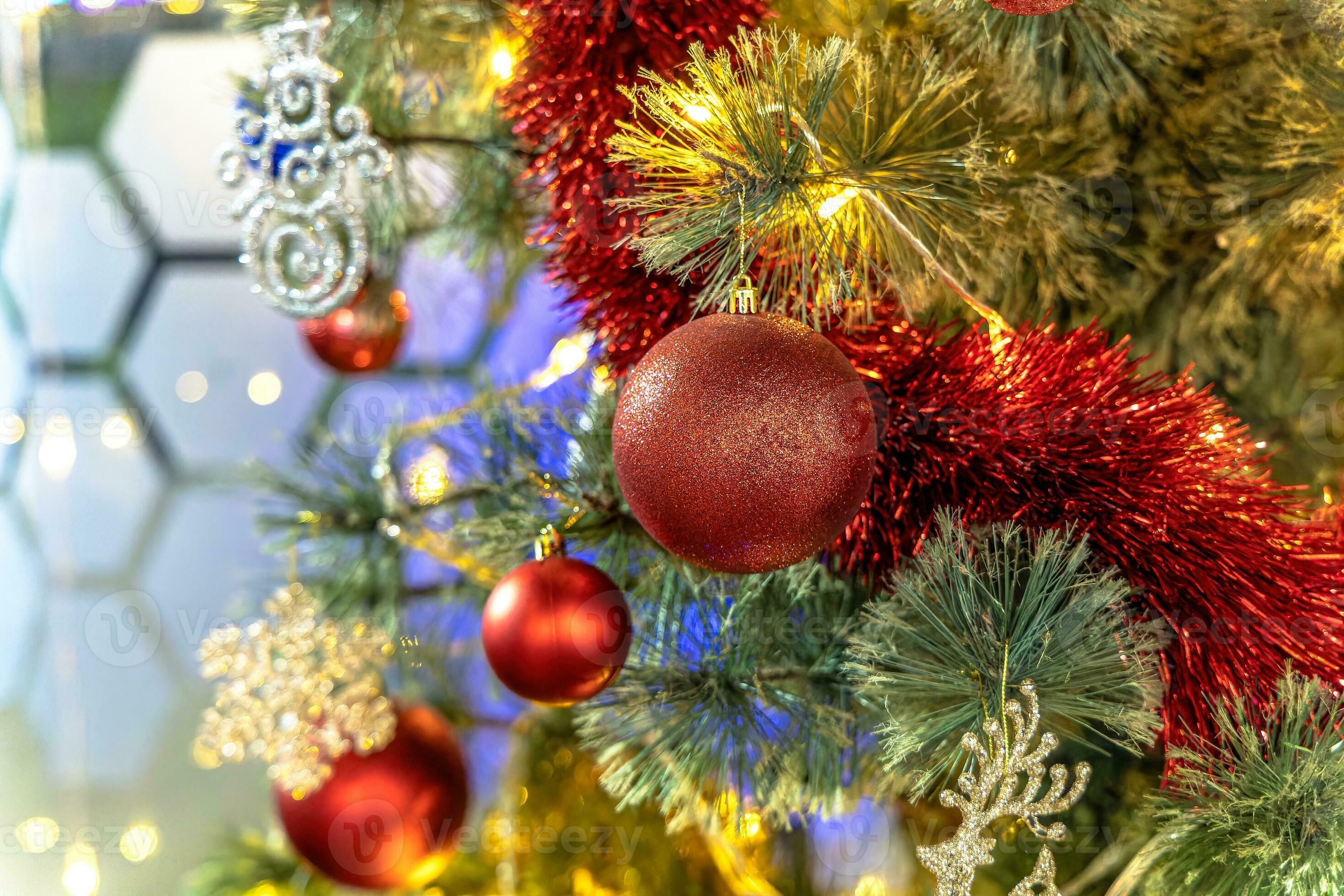 Background With Blur On The Theme Of Christmas Or New Year With Toys background-with-blur-on-the-theme-of-christmas-or-new-year-with-toys