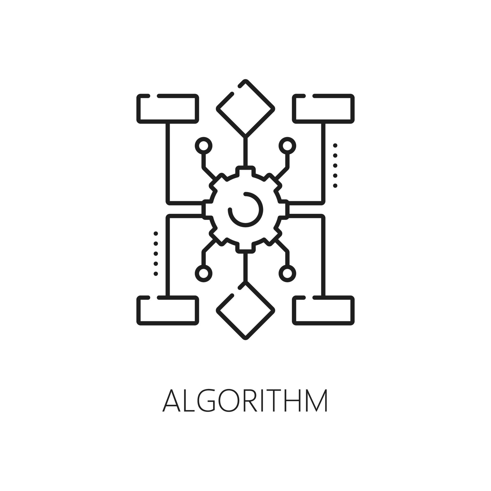 máquina aprendizaje algoritmo artificial inteligencia 36324218 Vector ...