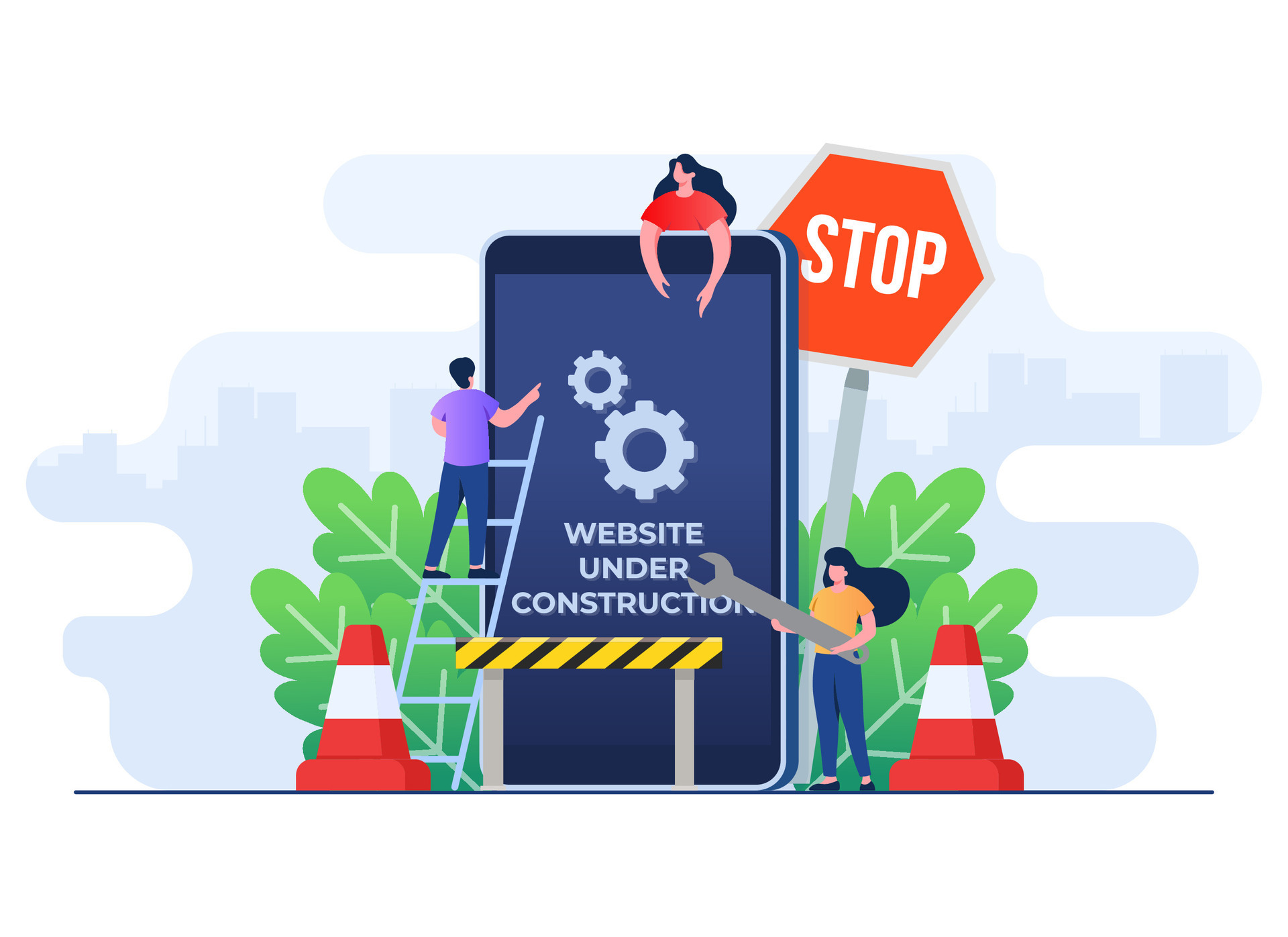 Website is under construction, Developers fixing web system and ...