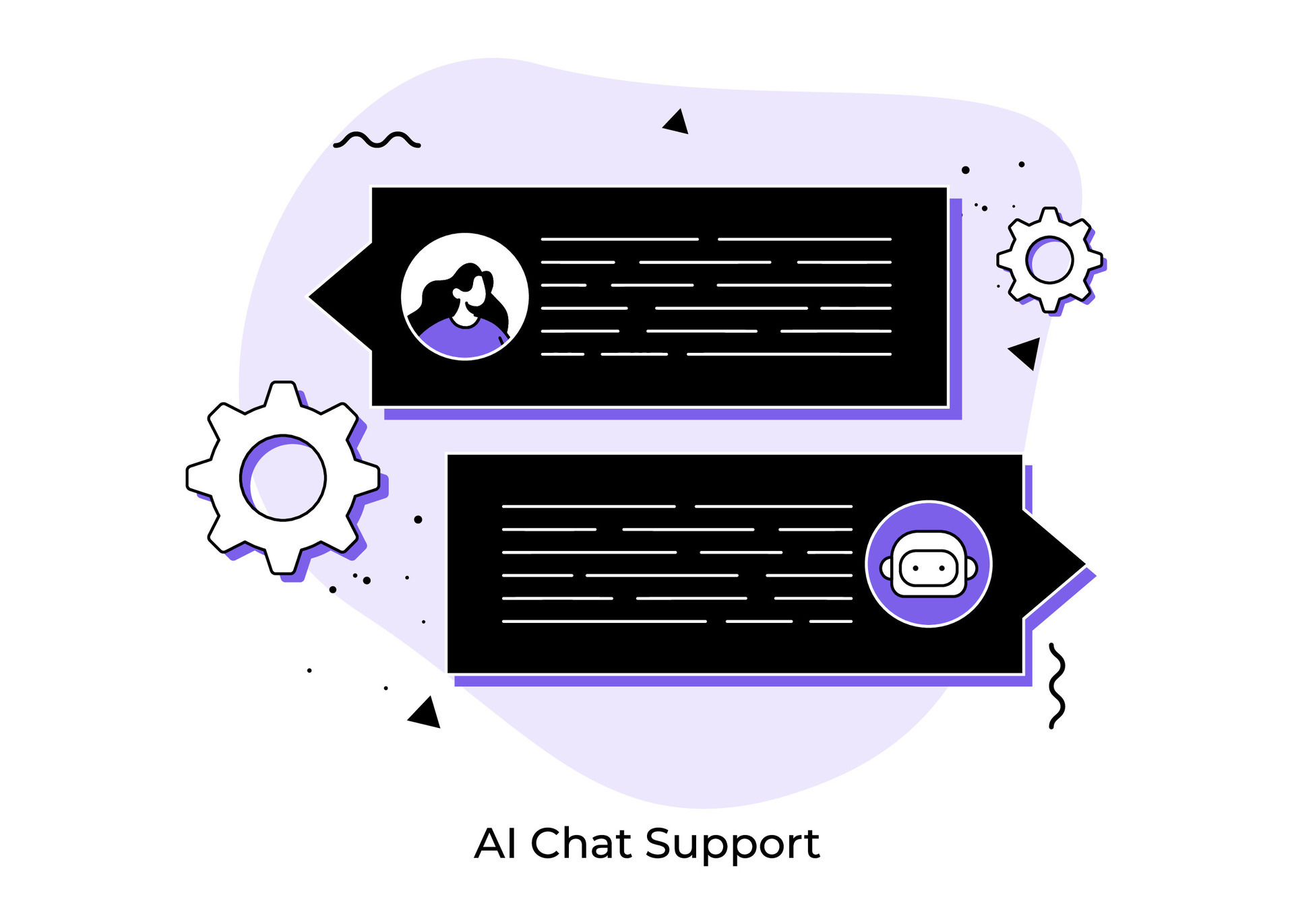 Chatbot Robot Proporcionar En Línea Asistencia Chatbot Virtual Asistente Vía Mensajería