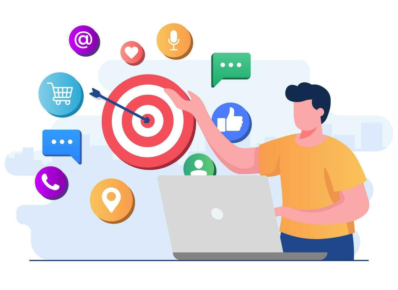 Data Protection Flat Illustration Vector Banner Personal Data Security Cyber Data Security