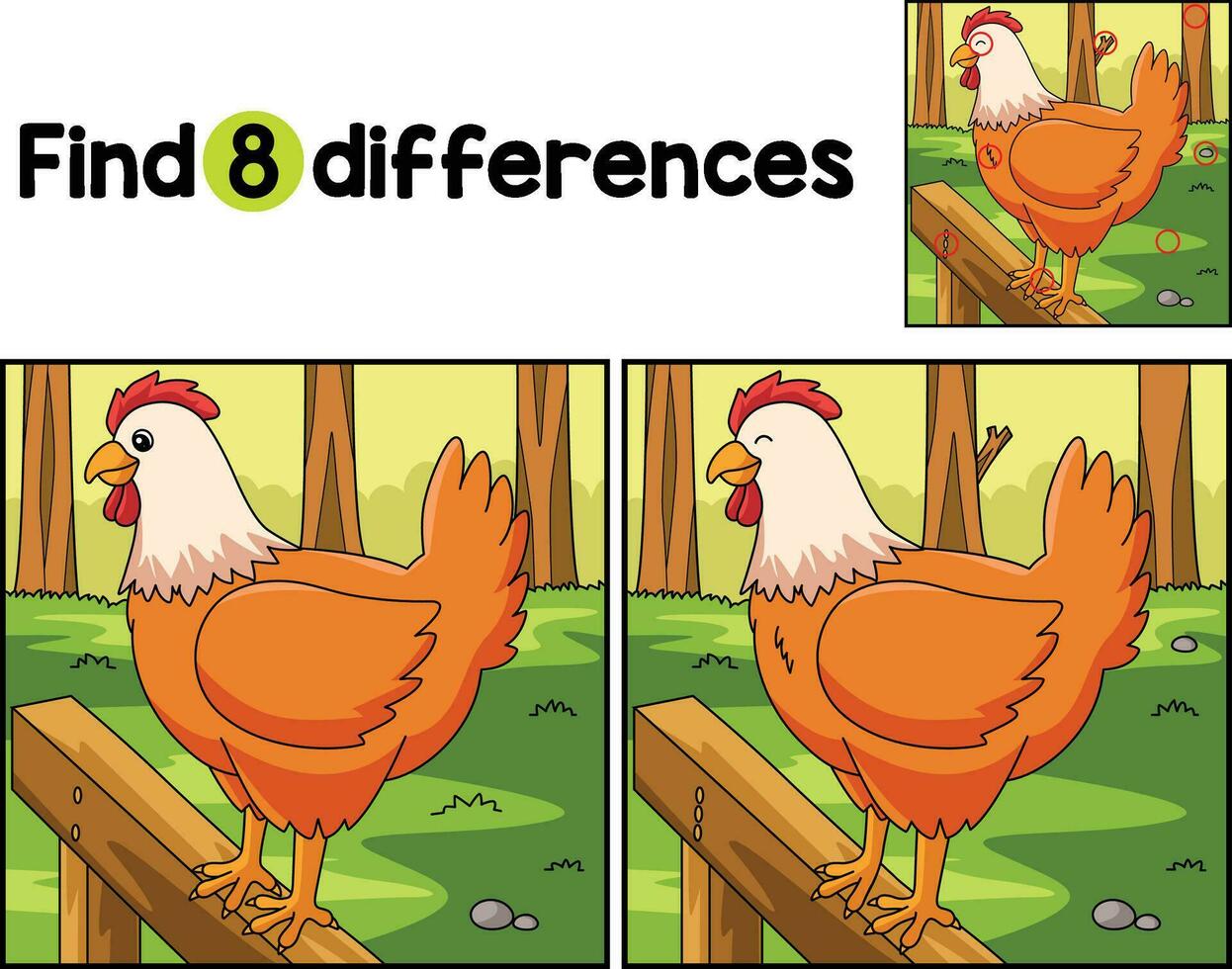 Chicken Animal Find The Differences 36325338 Vector Art at Vecteezy Chicken Animal Find The Differences 36325338 Vector Art at Vecteezy