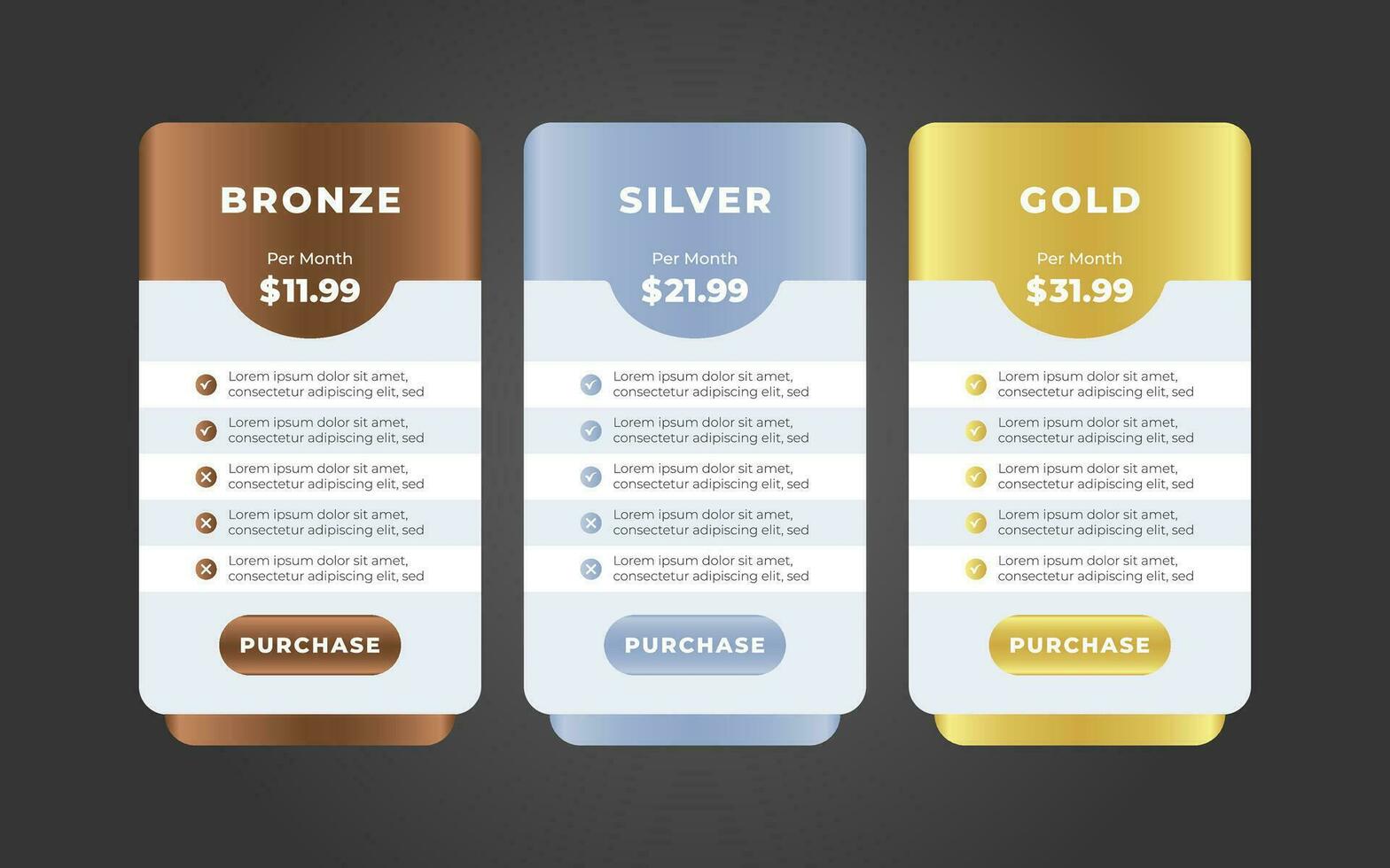 Vector modern pricing table design template 36328401 Vector Art at Vecteezy Vector modern pricing table design template 36328401 Vector Art at Vecteezy
