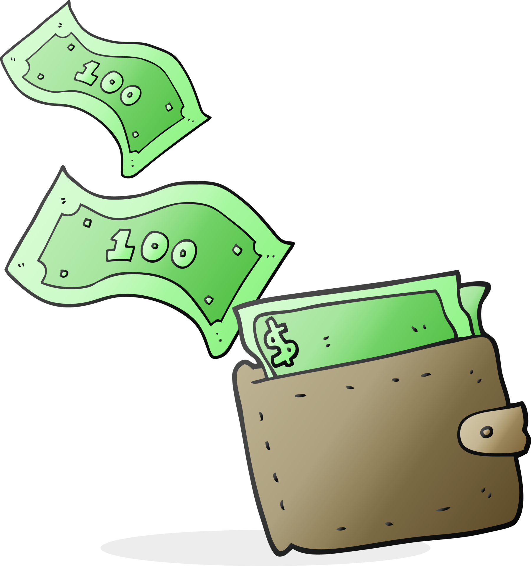 cartoon wallet full of money 36332346 PNG cartoon wallet full of money 36332346 PNG
