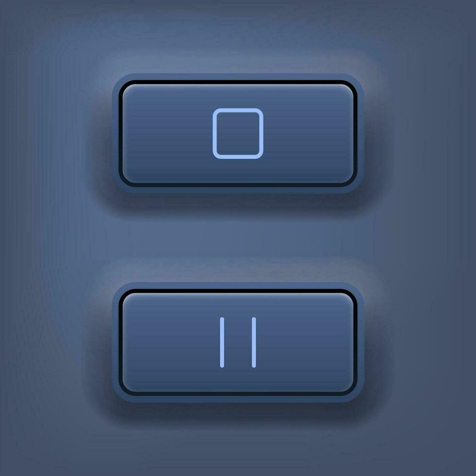 Set of blue buttons. Collection of user interface elements. Vector ...