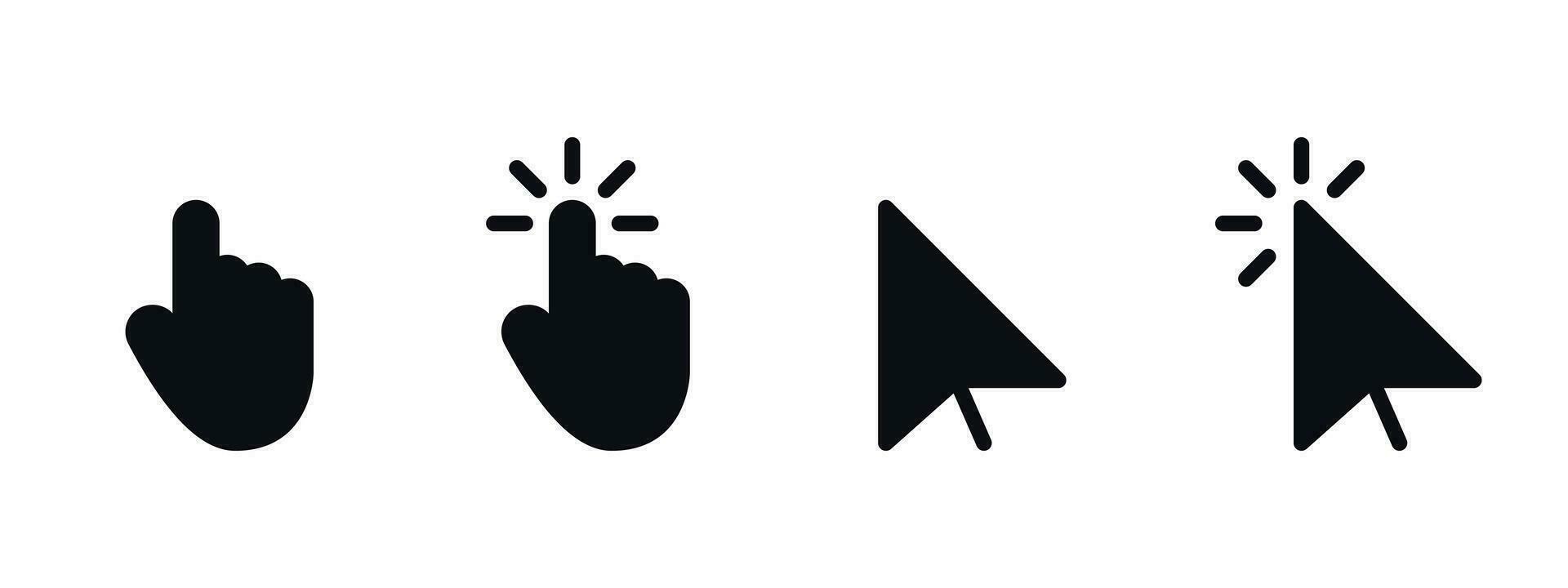 Cursor Click Icon Pack Pointer Select Click Symbols Vector Graphics 3048