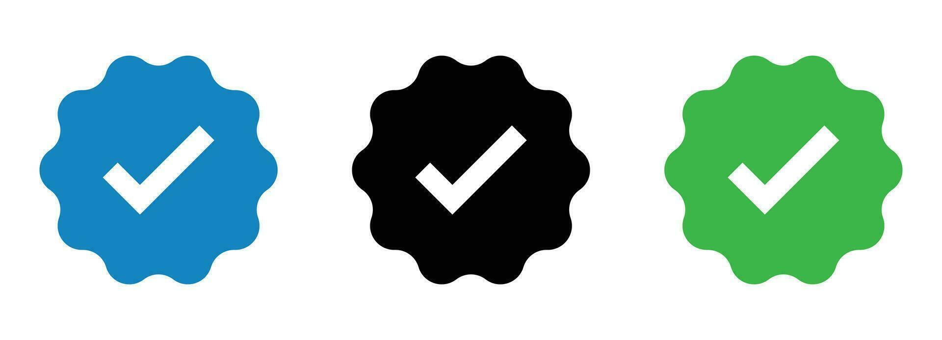 Verified Social Media Badge Icons Set - Symbols for Authenticity and ... Verified Social Media Badge Icons Set - Symbols for Authenticity and ...