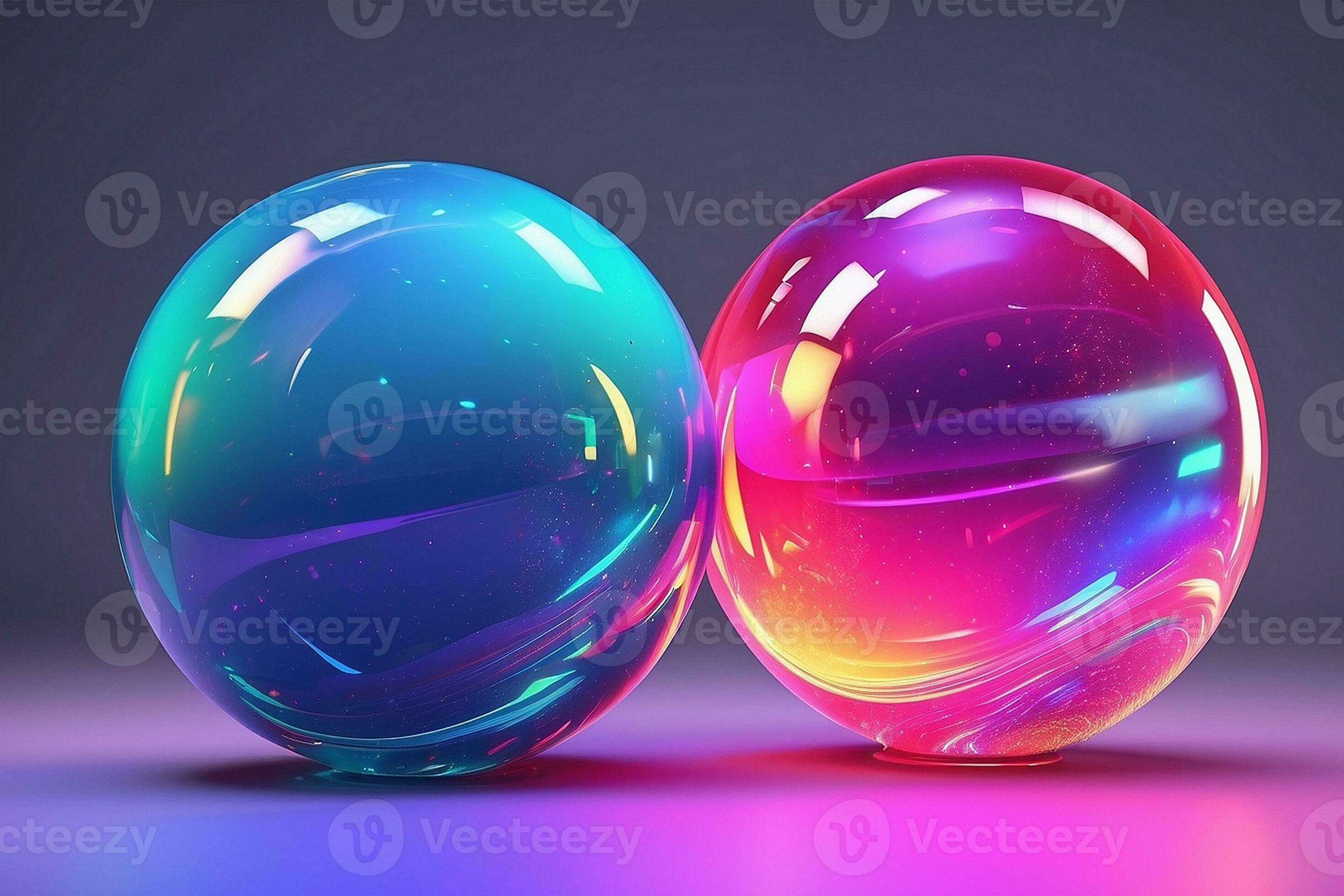 AI generated Bubble abstract 3d render of colorful bubbles abstract ...