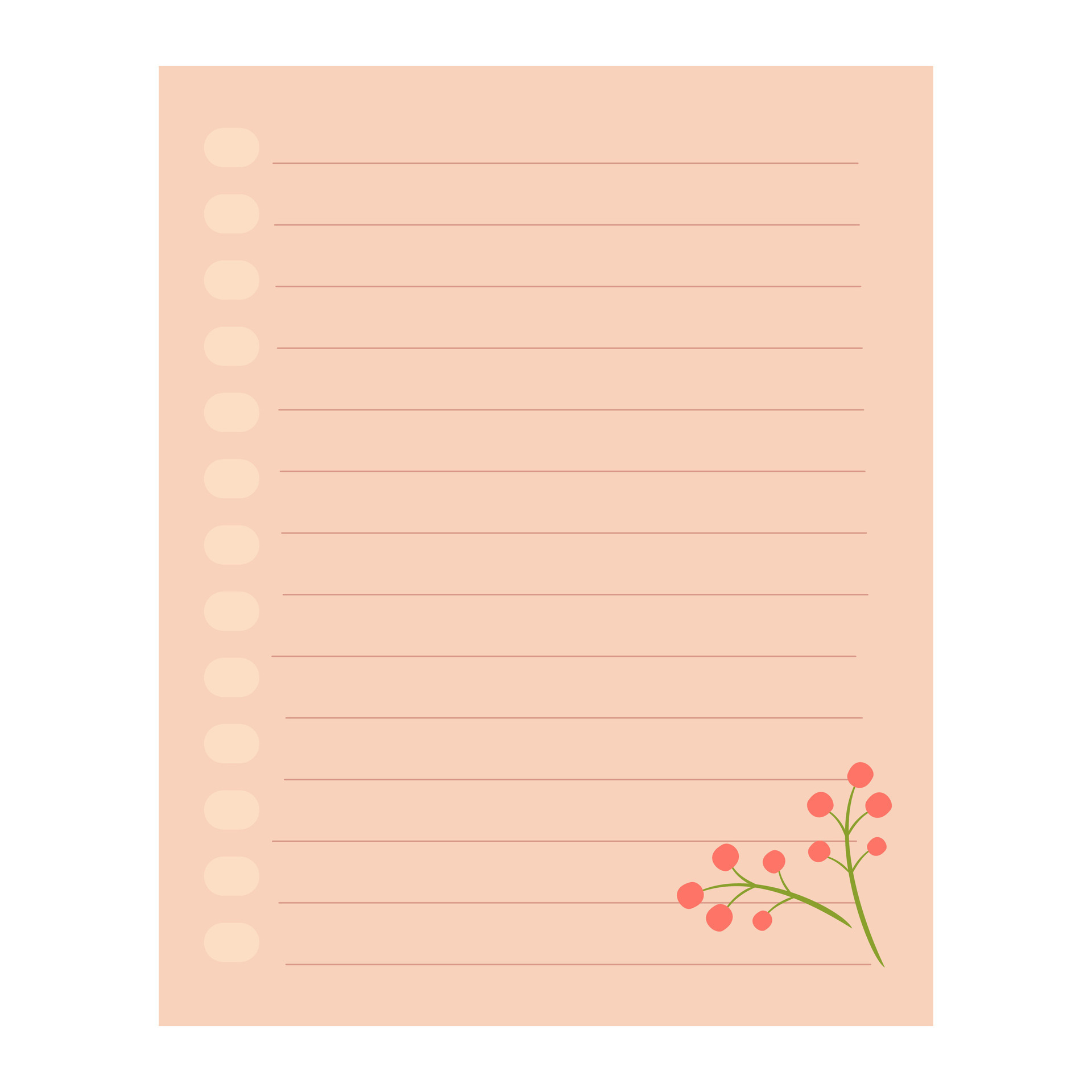 Pastel notebook page template. Aesthetic card notes, notepaper, to do ...