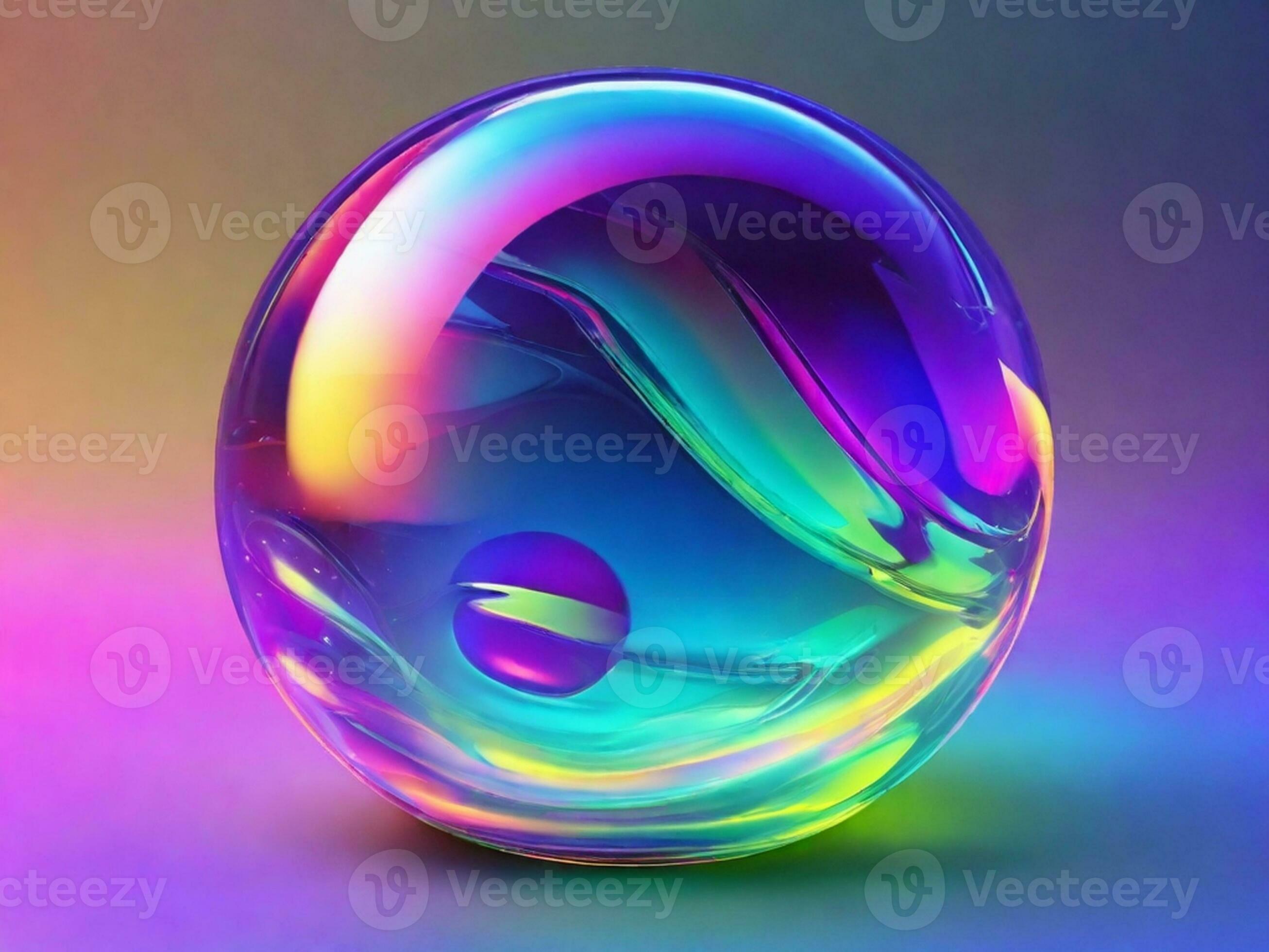 AI generated Bubble abstract 3d render of colorful bubbles abstract ...