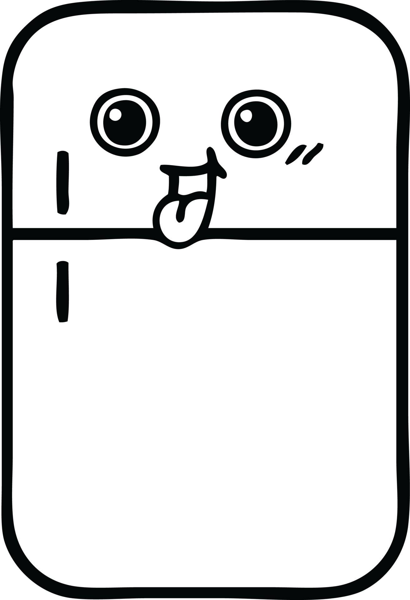 Line Drawing Cartoon Fridge Freezer 36341949 Png