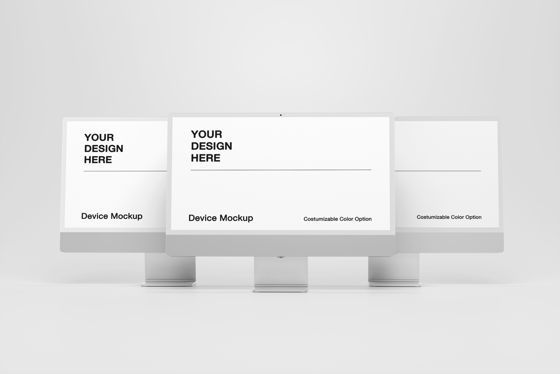 Minimalist Background Design And Realistic Scene For Computer Mockup