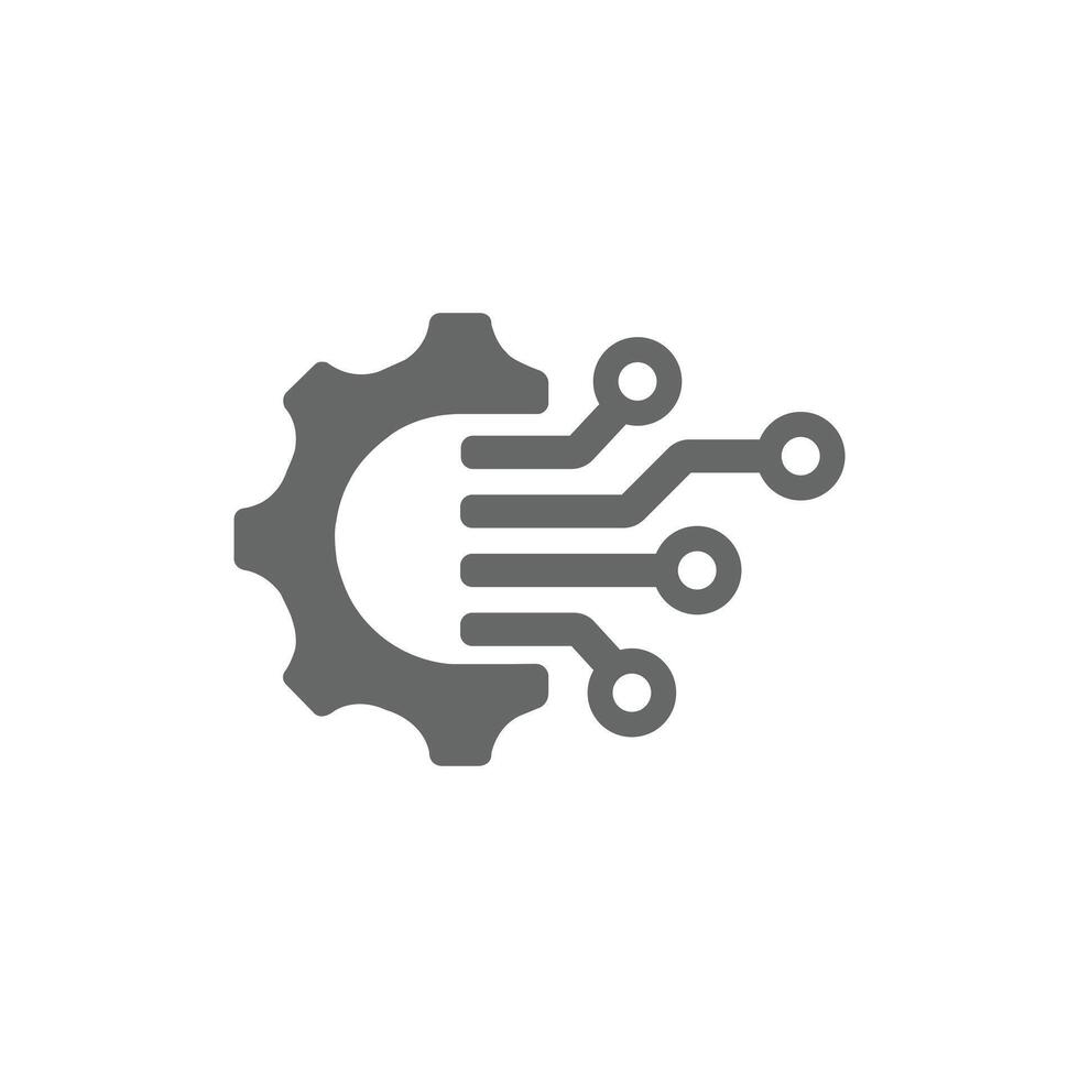 eps10 vector illustration of a grey digital transformation icon ...