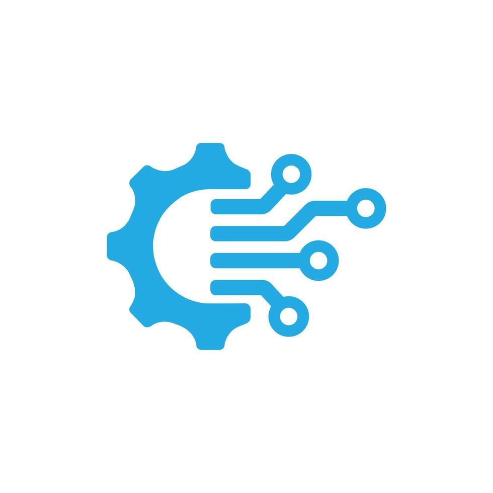 eps10 vector illustration of a blue digital transformation icon ...