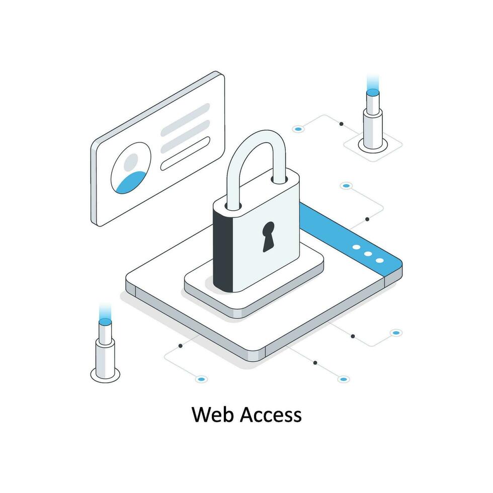 Web Access isometric stock illustration. EPS File 36346236 Vector Art ...
