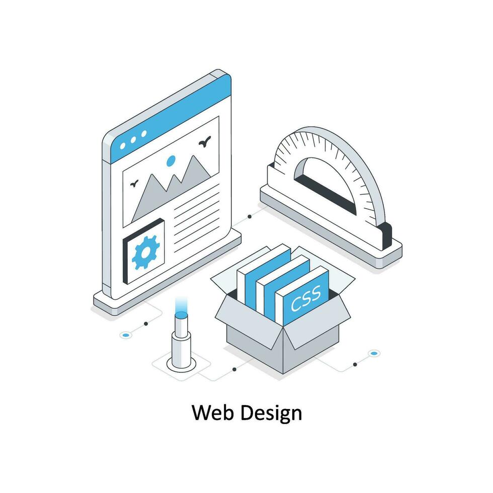 Web Design isometric stock illustration. EPS File 36346241 Vector Art ...