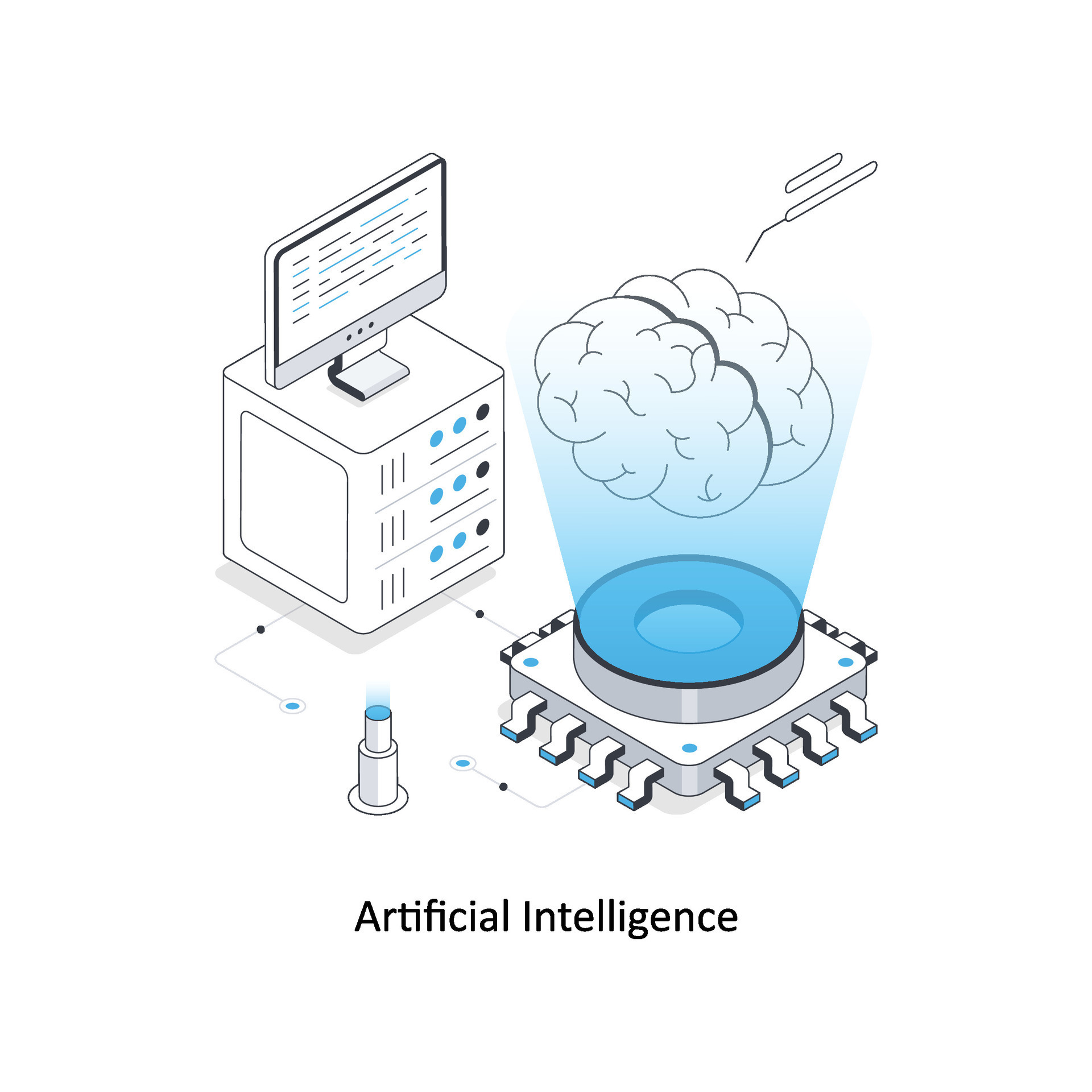 Artificial Intelligence Isometric Stock Illustration Eps File 36346266 Vector Art At Vecteezy